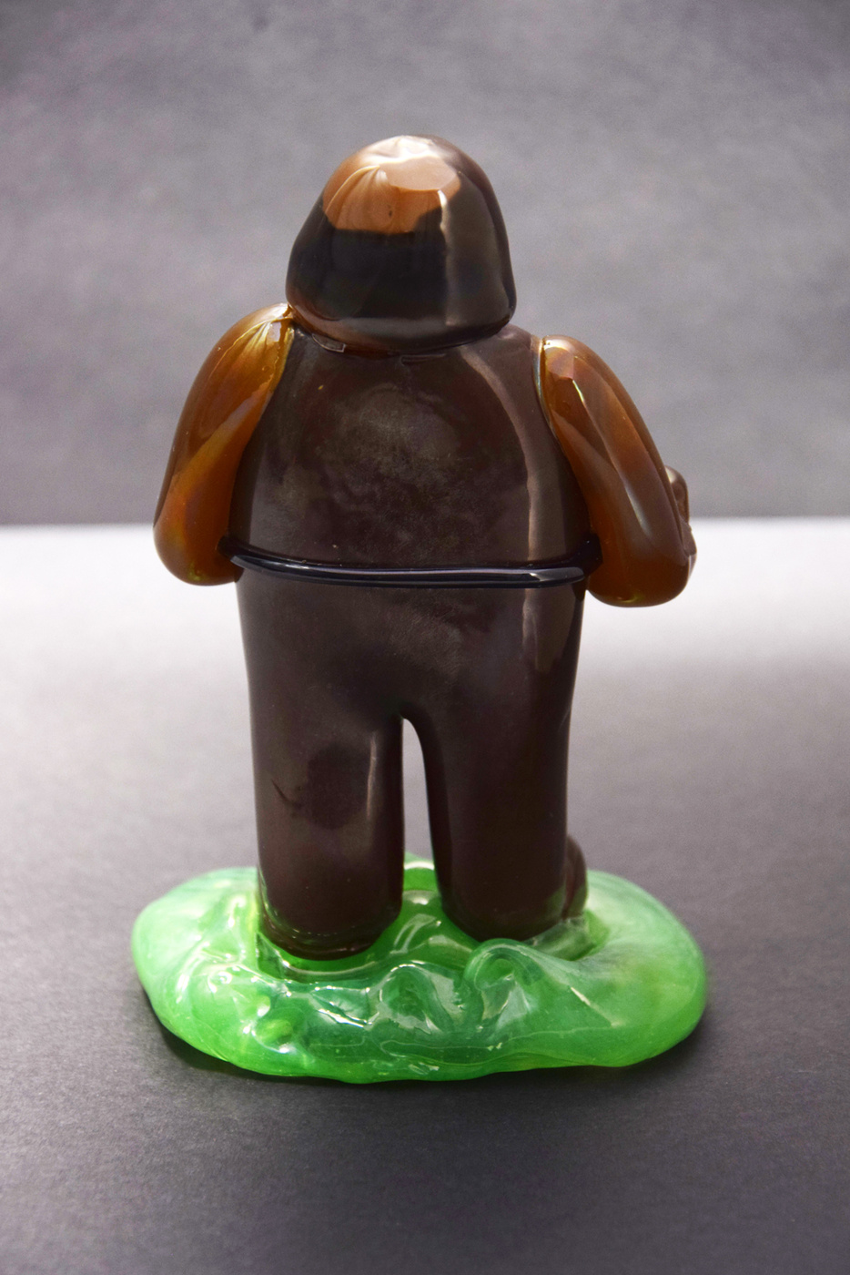 Prague Golem glass figurine by Miloslav Janků, Železný Brod glassworks