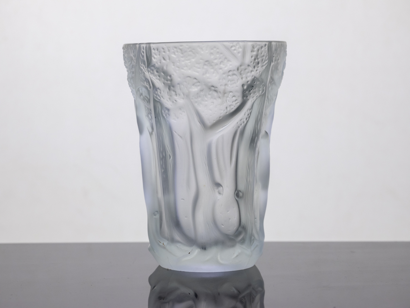 Clear Pressed Glass Vase, Josef Inwald